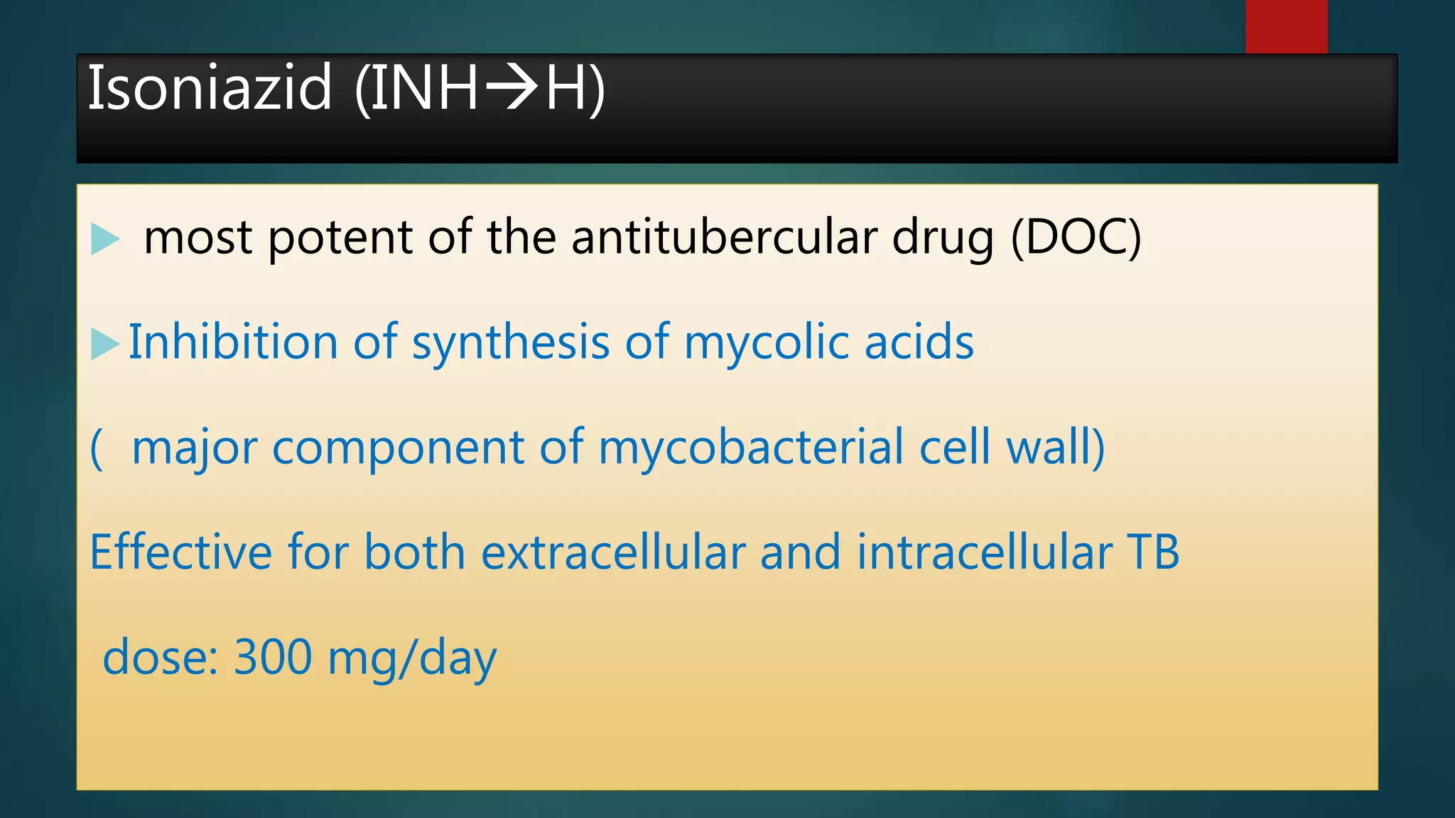 Anti tubercular drugs | PPTX