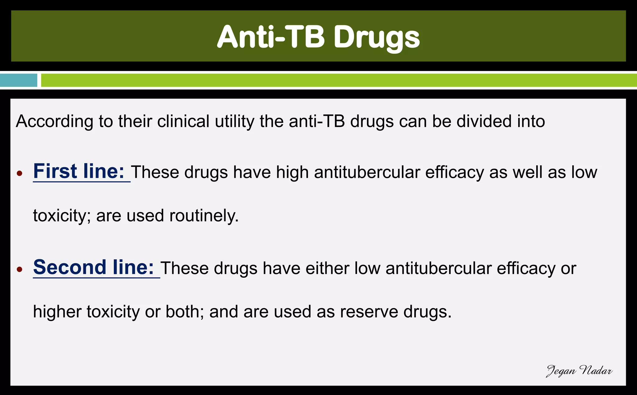 Anti tubercular drugs | PDF