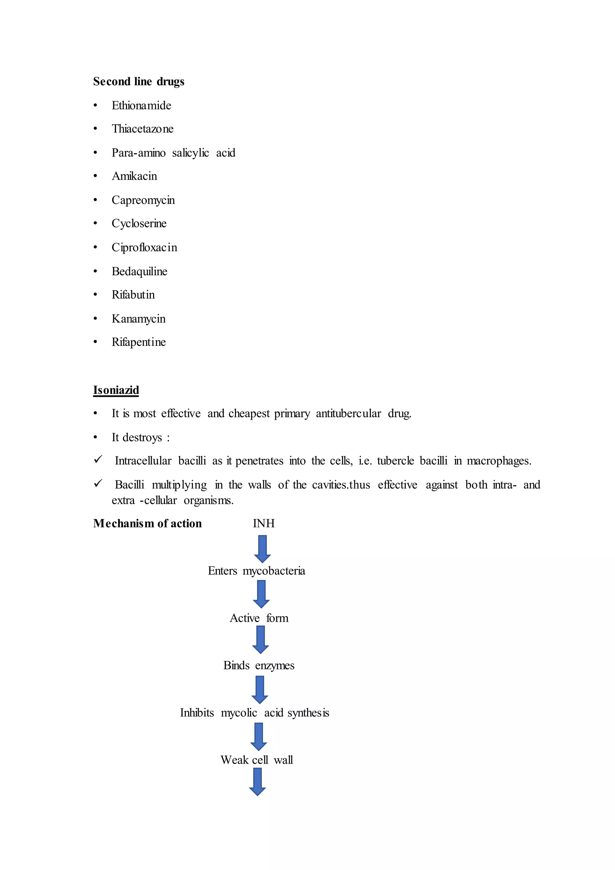 Antitubercular drugs (ATT drugs) | DOCX