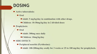 ANTITUBERCULAR DRUGS and classification,sar,uses of drugs | PPTX