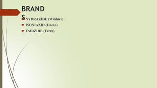 ANTITUBERCULAR DRUGS and classification,sar,uses of drugs | PPTX