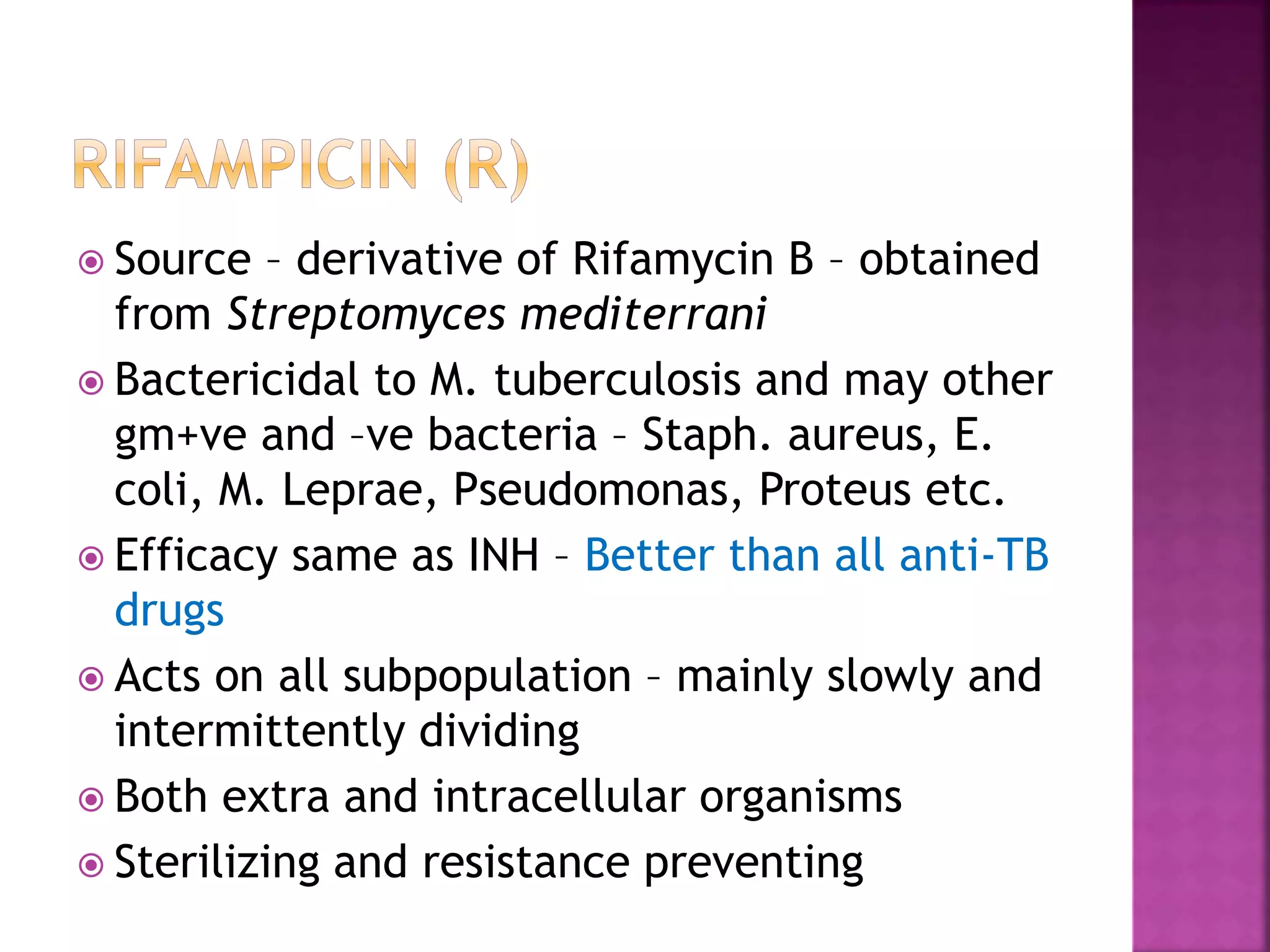 Pharmacology of Antitubercular Drugs | PPTX
