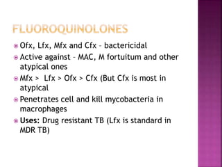 Pharmacology of Antitubercular Drugs | PPTX