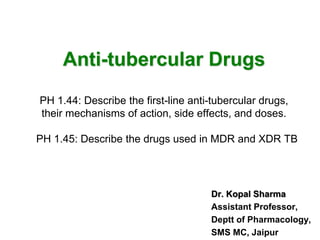 Antitubercular drugs and management of TB.ppt