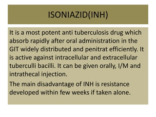 Anti tuberculosis drug | PPTX