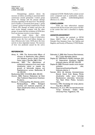 Antituberculosis and toxicity assay of ethanolic extract of mimba ...