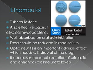 Anti tuberculosis drugs | PPTX
