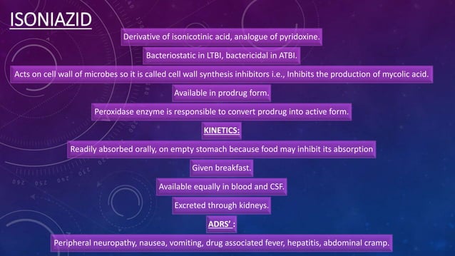 Anti tuberculosis drugs | PPT