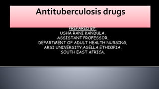 Antituberculosis drugs | PPTX