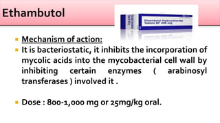Antituberculosis drugs | PPTX