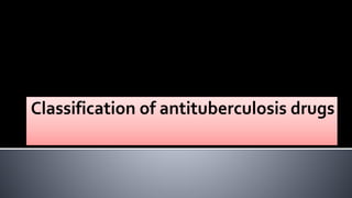 Antituberculosis drugs | PPTX