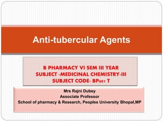 Anti tuberular agents | PPT