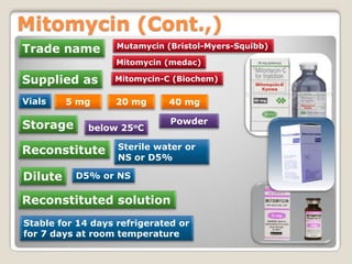 Antitumor antibiotics | PPTX