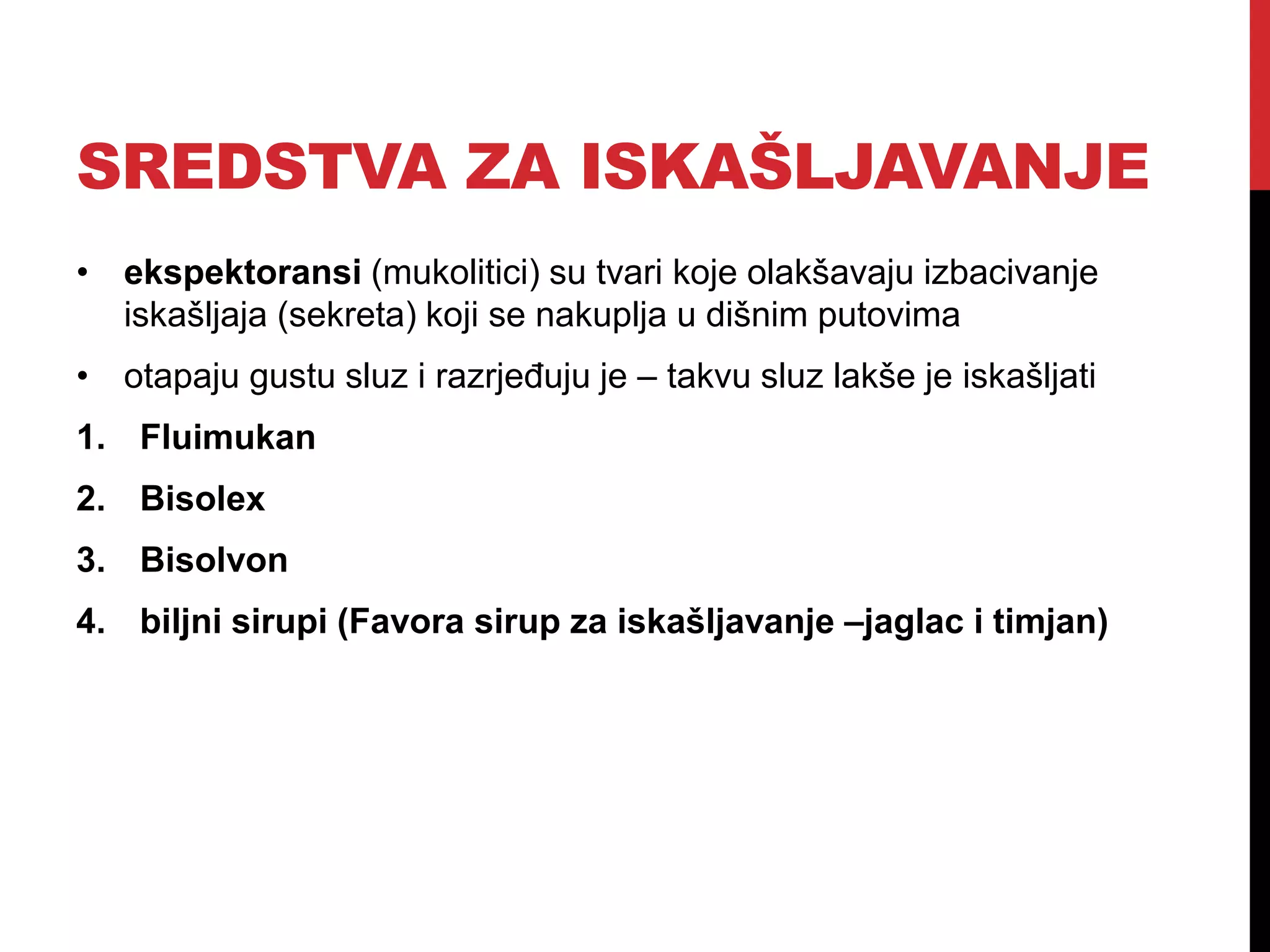 Antitusici i ekspektoransi | PPSX