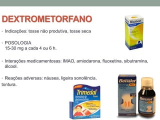 Antitussígenos e expectorantes | PPTX