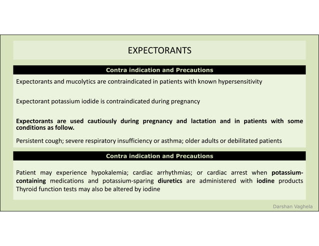 Antitussive, expectorants, nasal decongestants | PDF