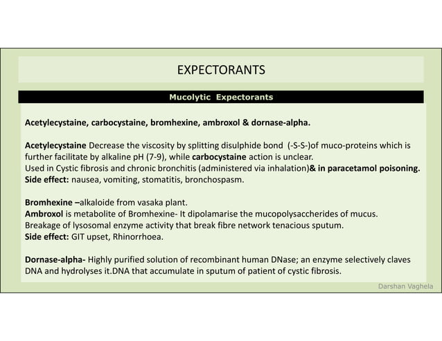 Antitussive, expectorants, nasal decongestants | PDF