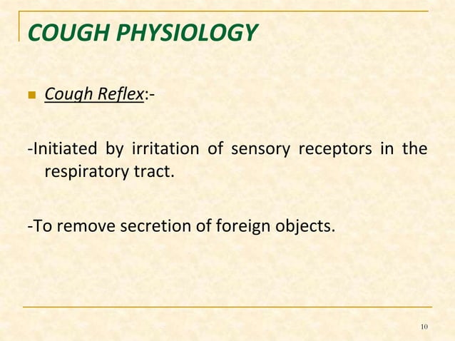Antitussive mechanism ppt | PPTX
