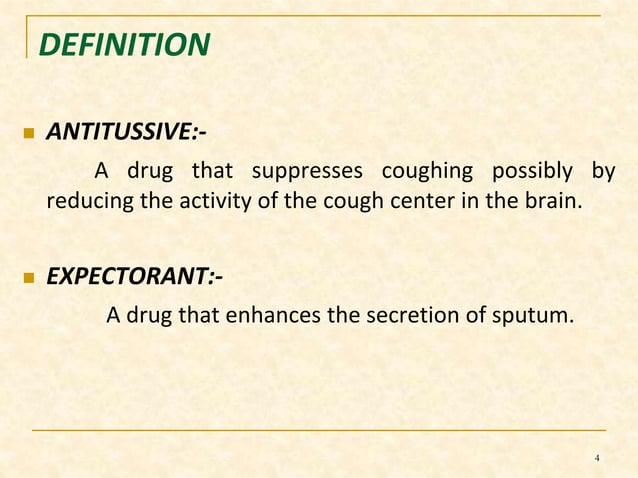 Antitussive mechanism ppt | PPTX