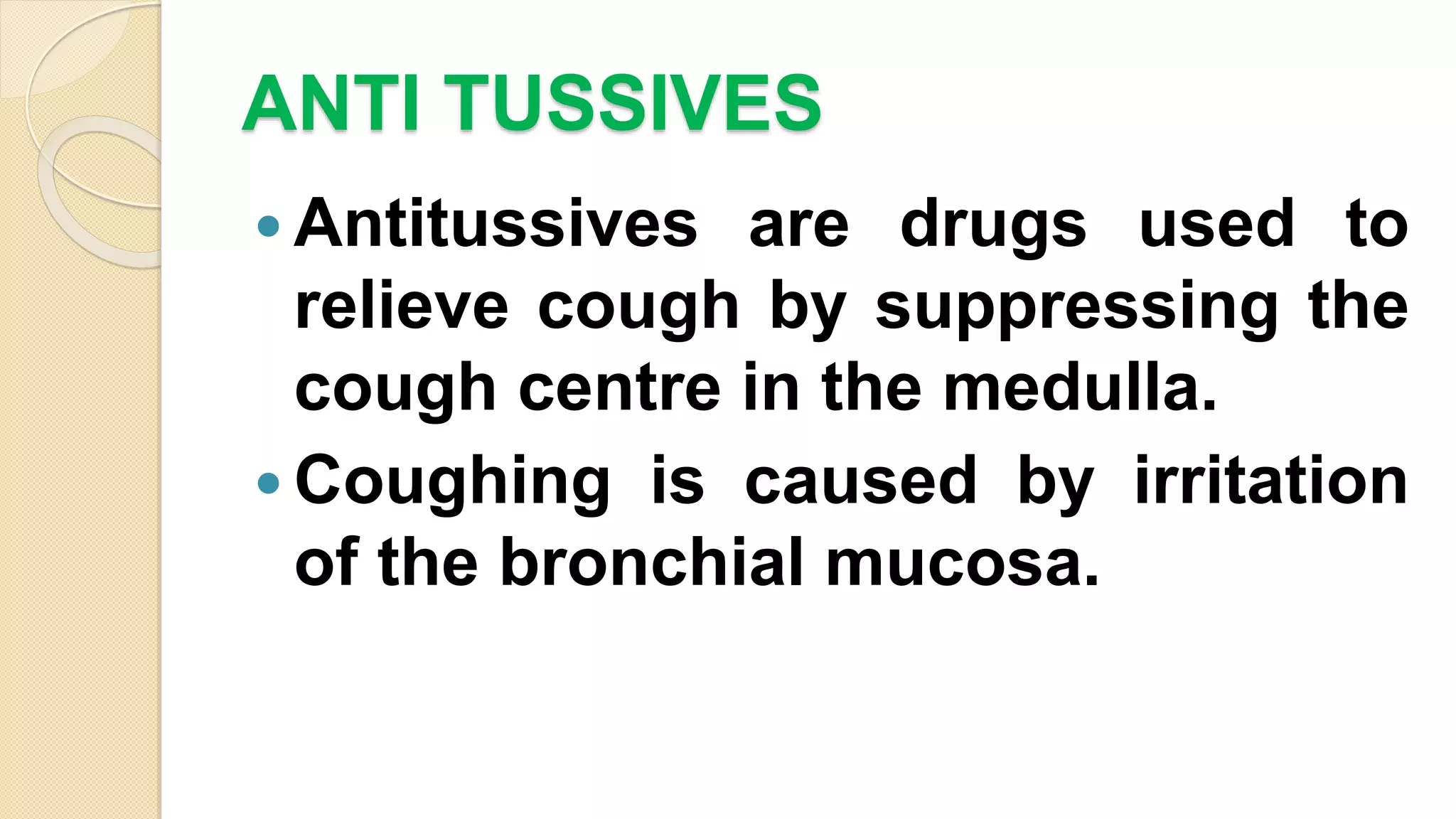 Antitussive Drugs | PPTX