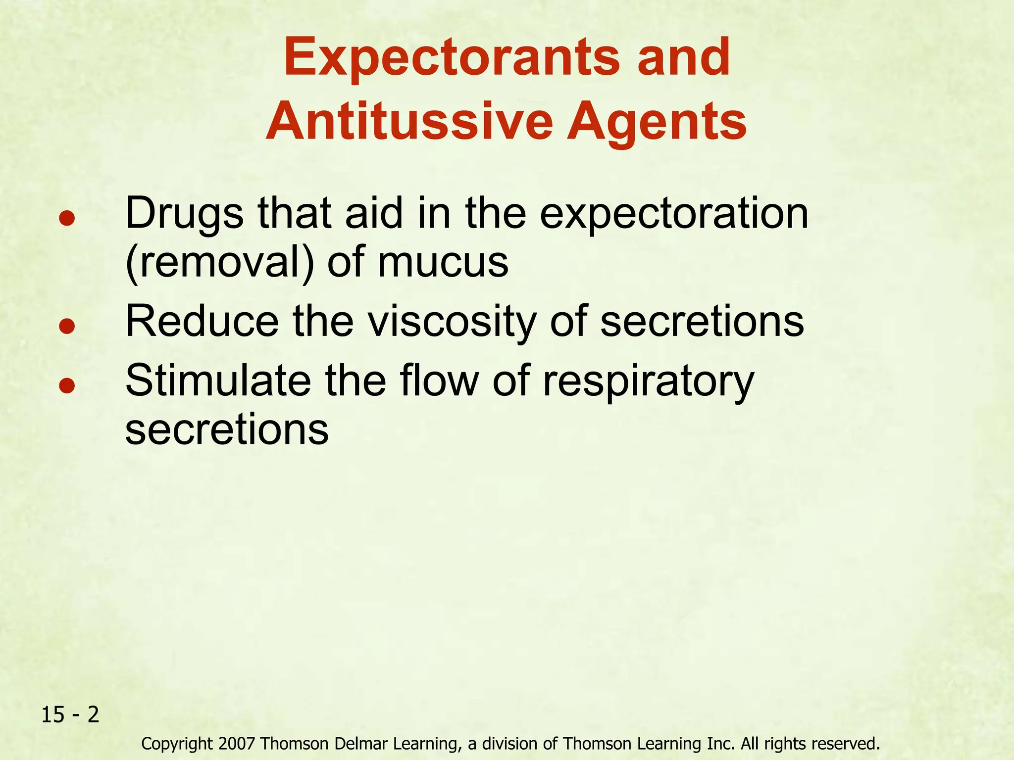 Antitussive s and Expectorants.ppt | Free Download