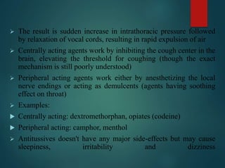 Antitussives drug molecules | PPT