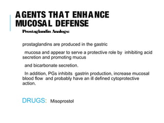 Pharmacology of anti ulcer drugs | PPT