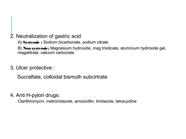 Pharmacology of anti ulcer drugs | PPT | Digestive Disorders | Diseases ...