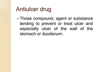 Antiulcer agent | PPTX