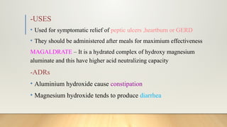 Antiulcer agents (Agents used to treat peptic ulcers) | PPTX