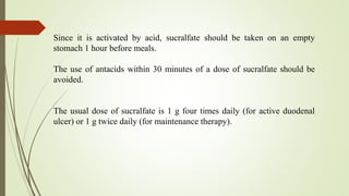 DRUGS IN TEREATMENT OF ULCER | PPT