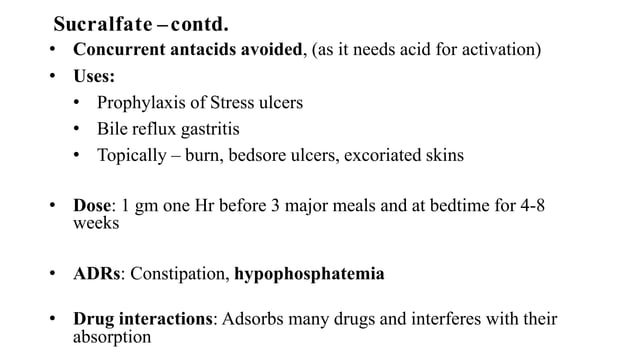 Anti Ulcer drugs pharmacology and classification | PPTX | Digestive ...