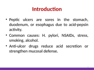 Anti Ulcer Drugs or Anti Ulcer Agents PPT | PPTX