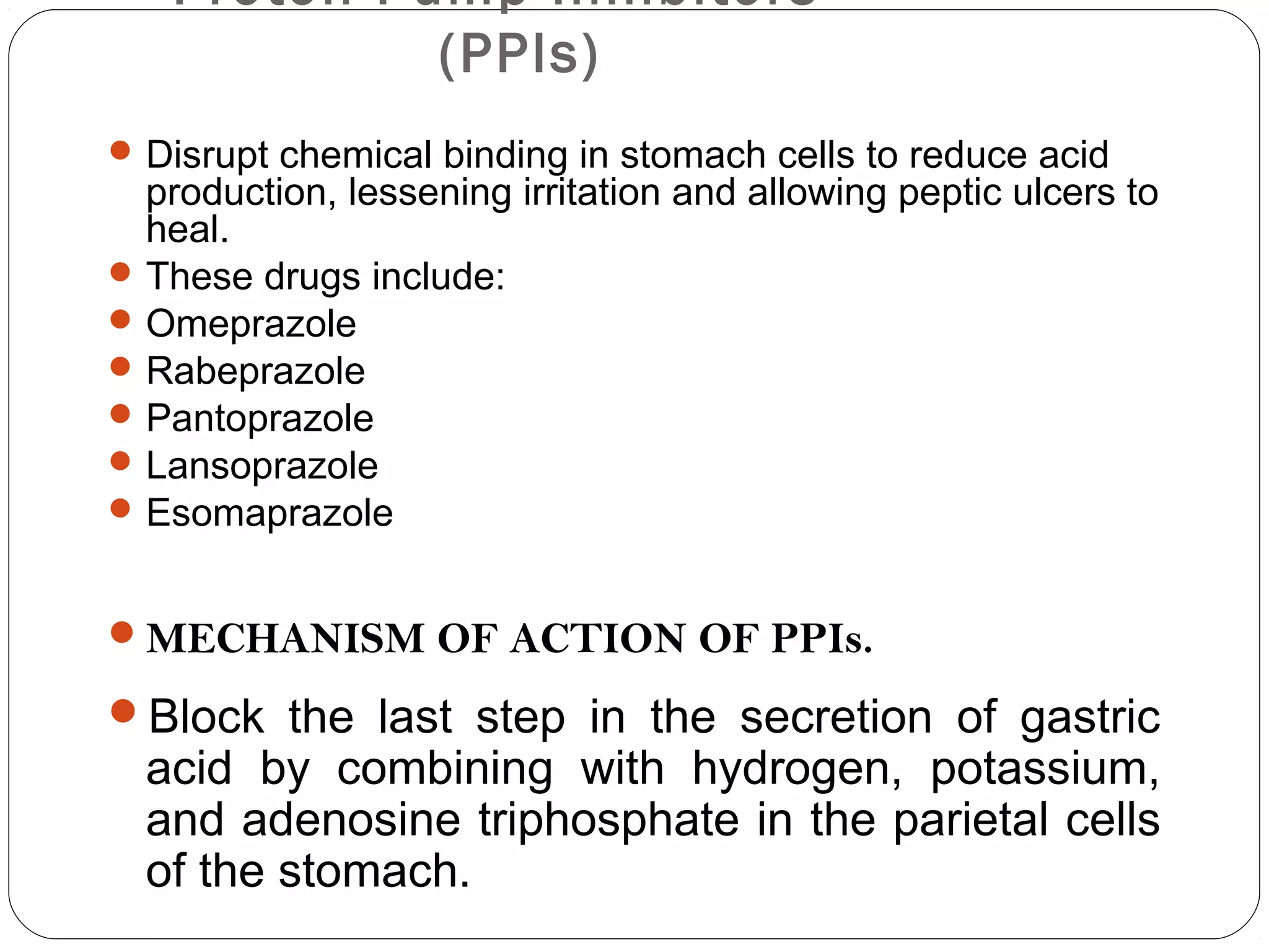 Anti ulcer drugs classification | PPT