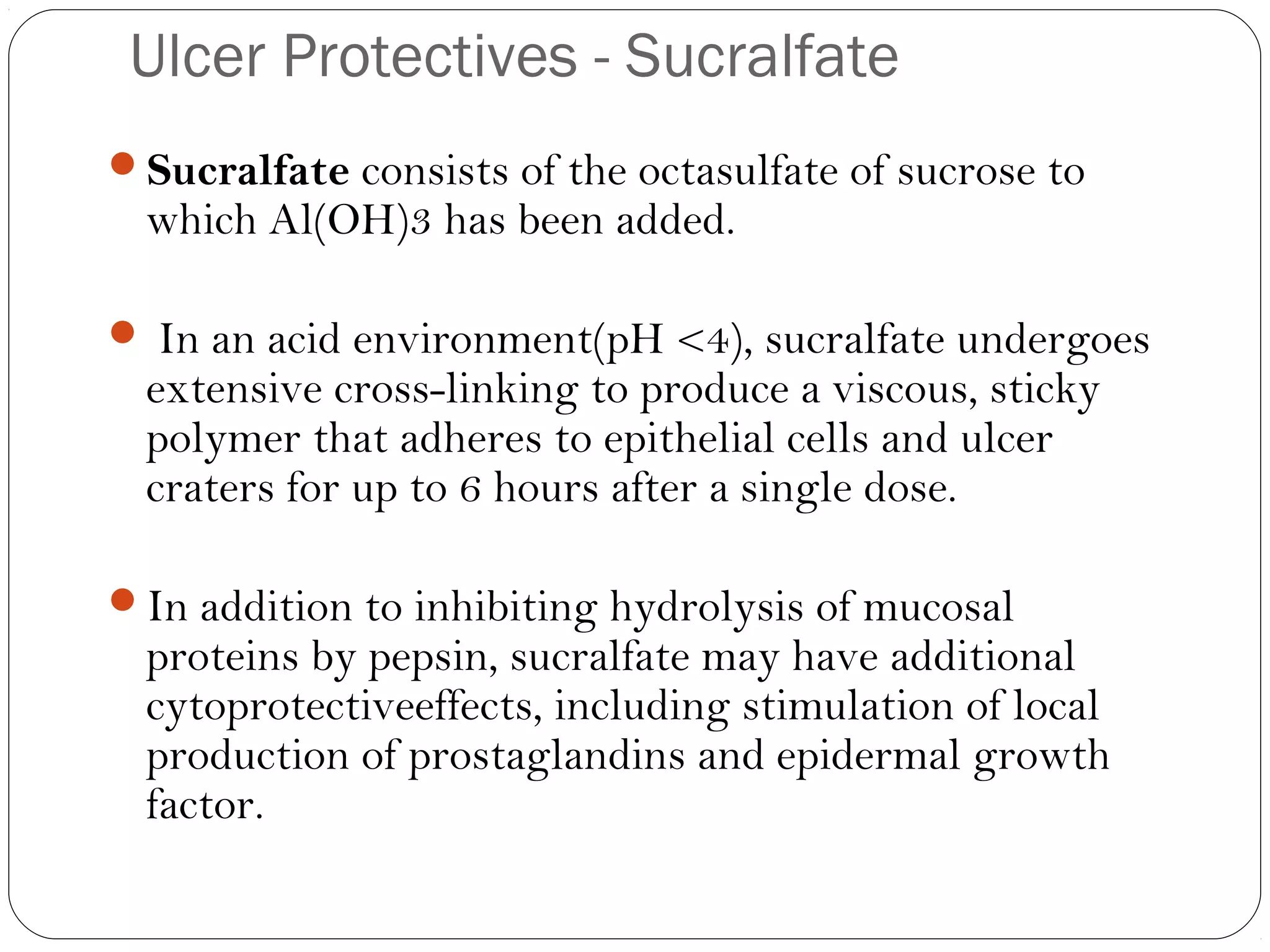 Anti ulcer drugs classification | PPT