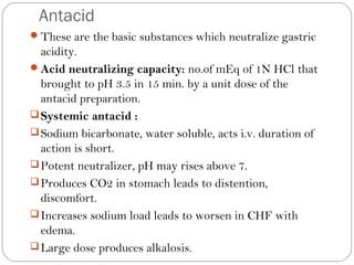 Anti ulcer drugs classification | PPT