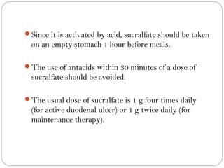 Anti ulcer drugs classification | PPT