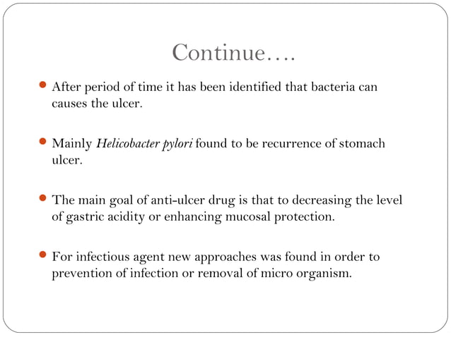 Anti ulcer drugs classification | PPT | Digestive Disorders | Diseases ...