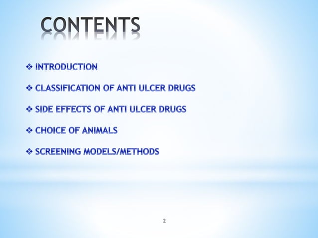 Anti ulcer screening | PPTX | Digestive Disorders | Diseases and Conditions