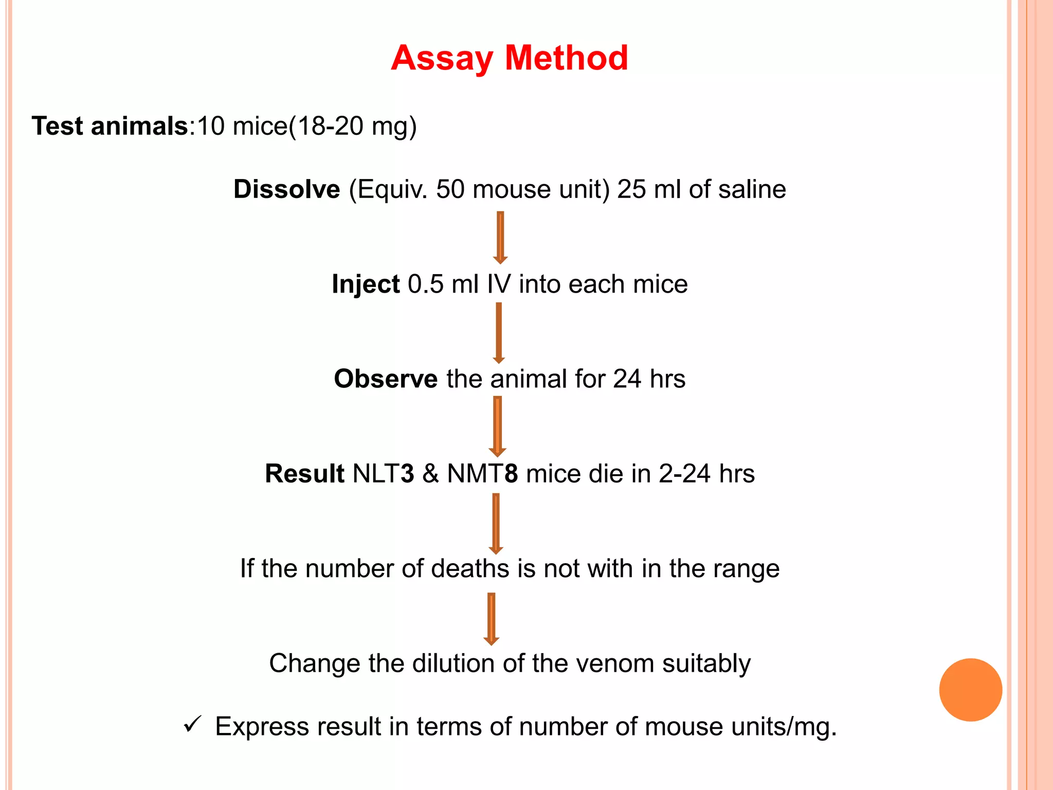 Biological test and assay of Antivenom | PPTX