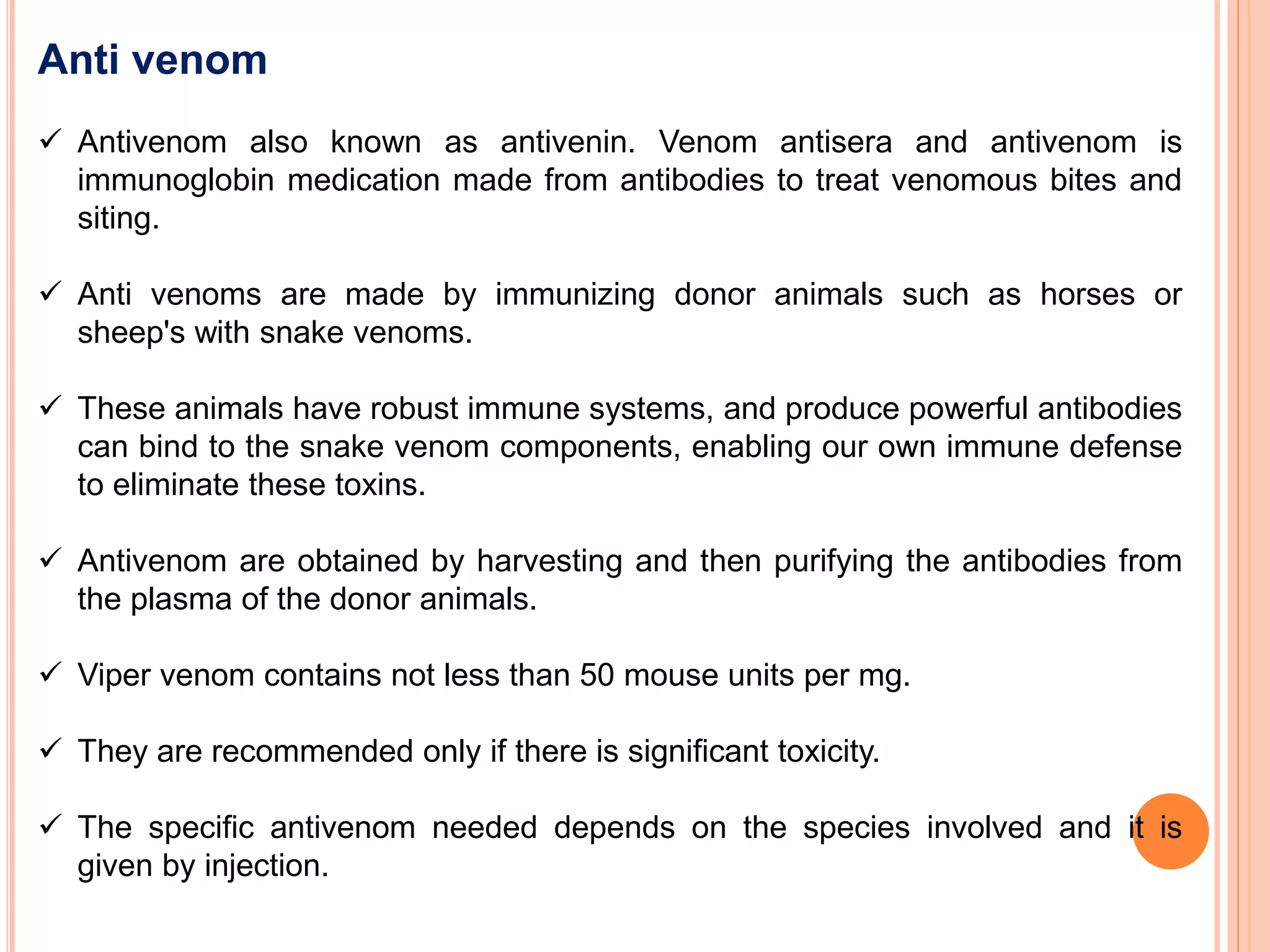 Biological test and assay of Antivenom | PPTX