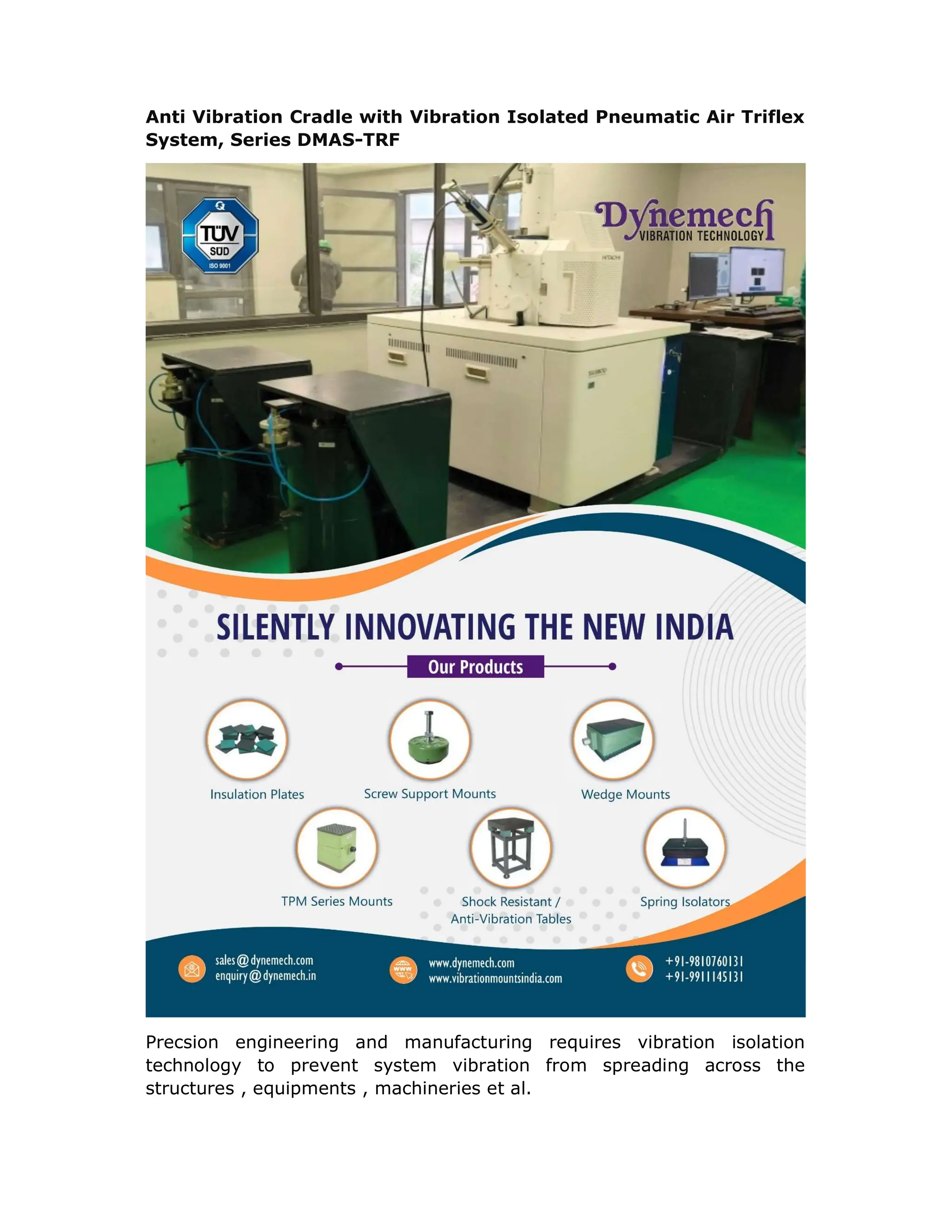 Anti Vibration Cradle with Vibration Isolated Pneumatic Air Triflex ...