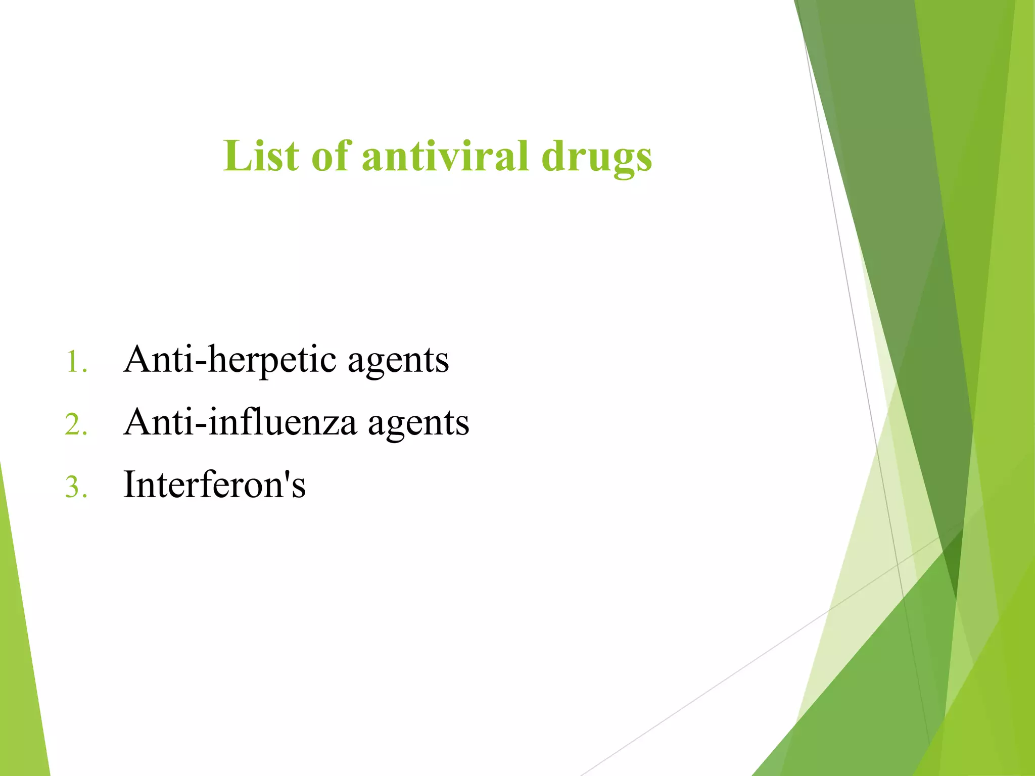 Anti-viral Drug and their important uses | PPTX