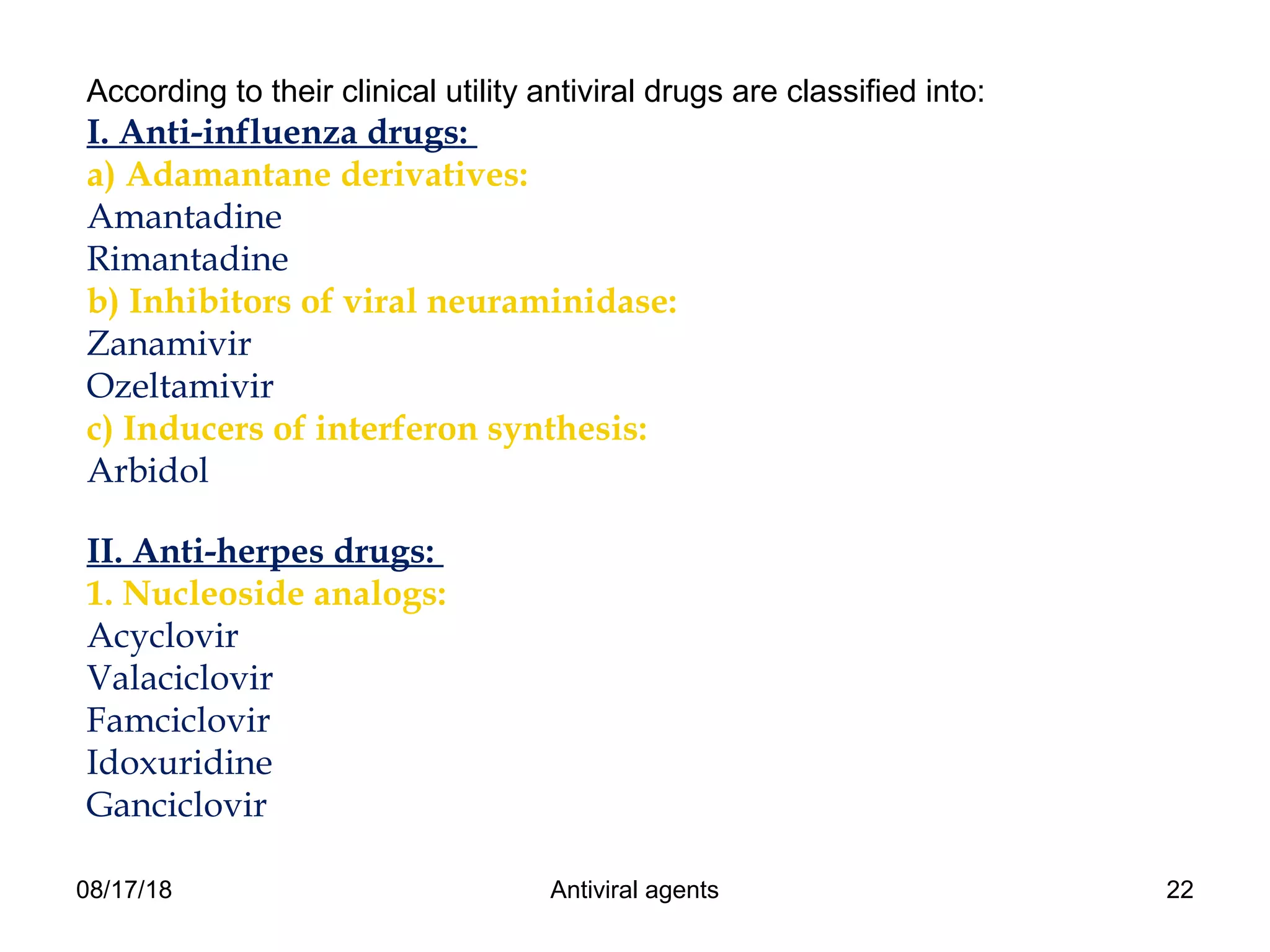 Antiviral agents | PPT