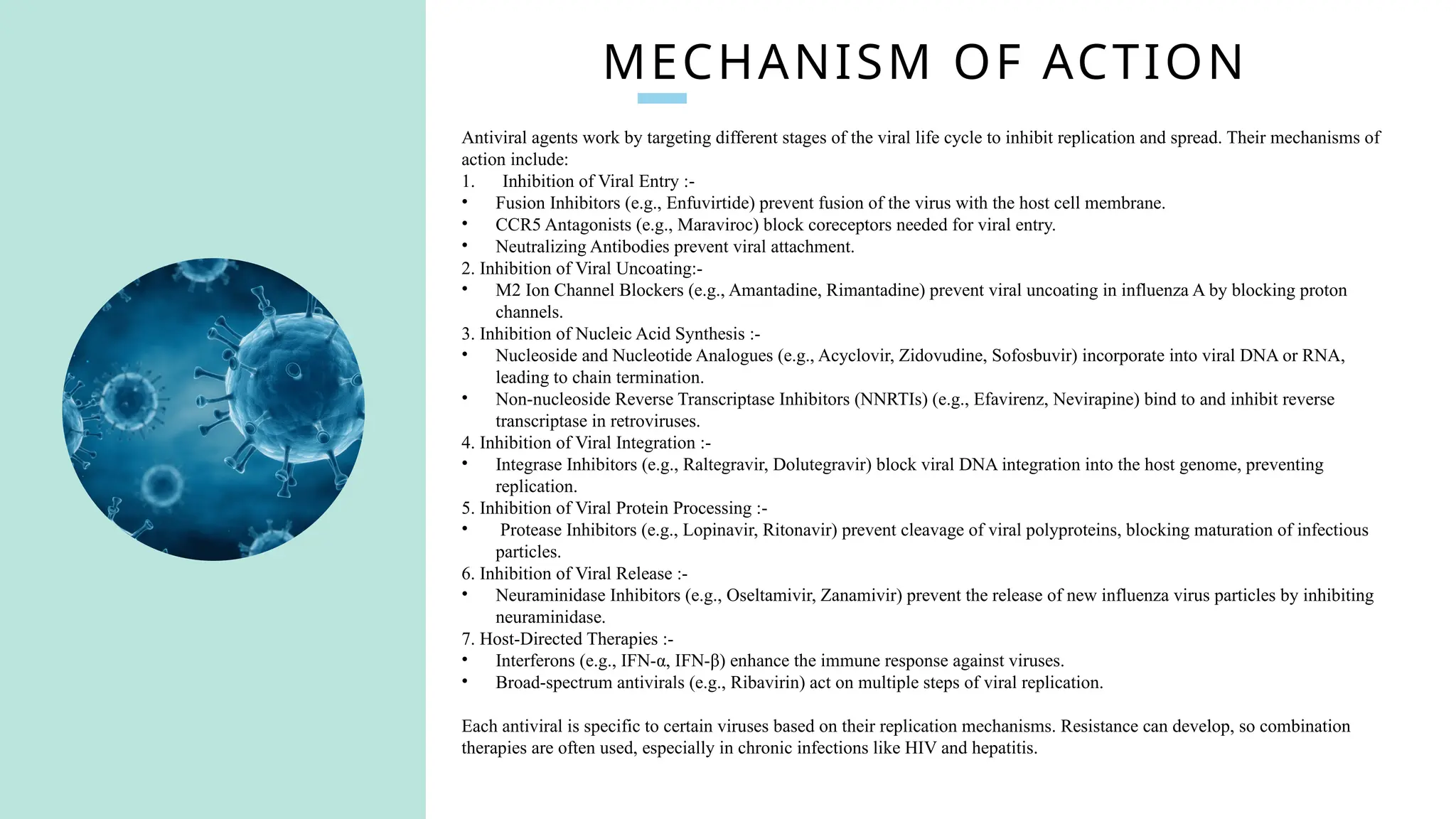 Antiviral agents with its definition, classification, MOA PPT | PPTX