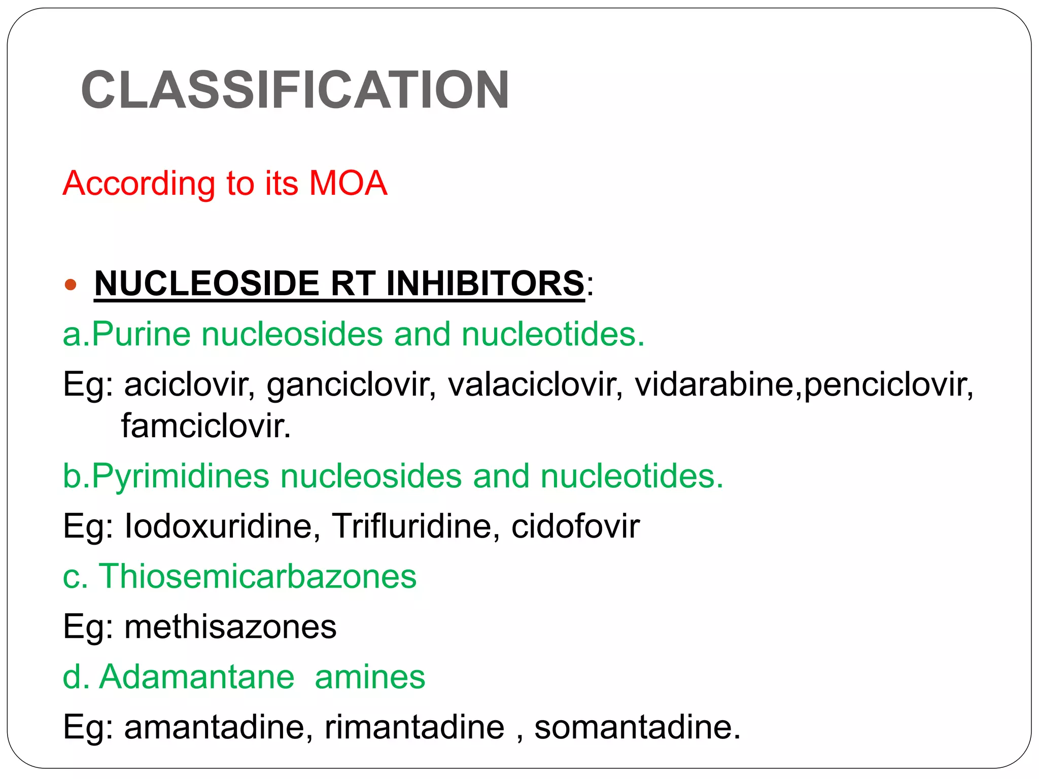 Antiviral agents-medicinal chemistry | PPTX