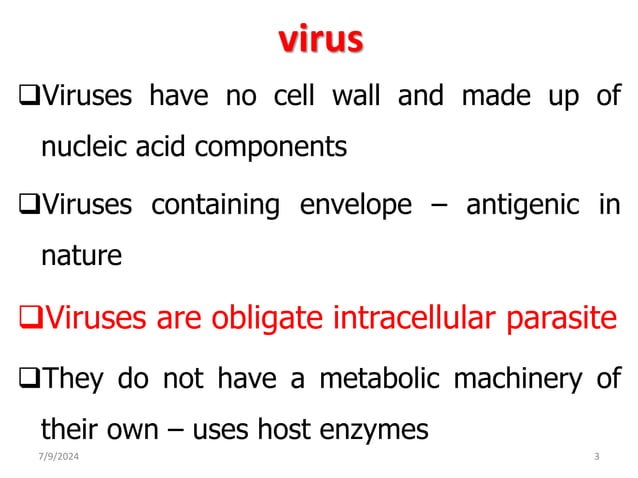 Antiviral Agents.pptx A virus is a small infectious agent that ...