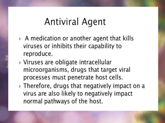 Anti viral basics | PPTX