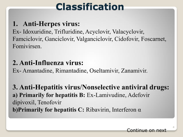 Antiviral drugs | PDF | Infectious Diseases | Diseases and Conditions