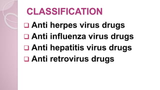 Anti viral drugs | PPTX